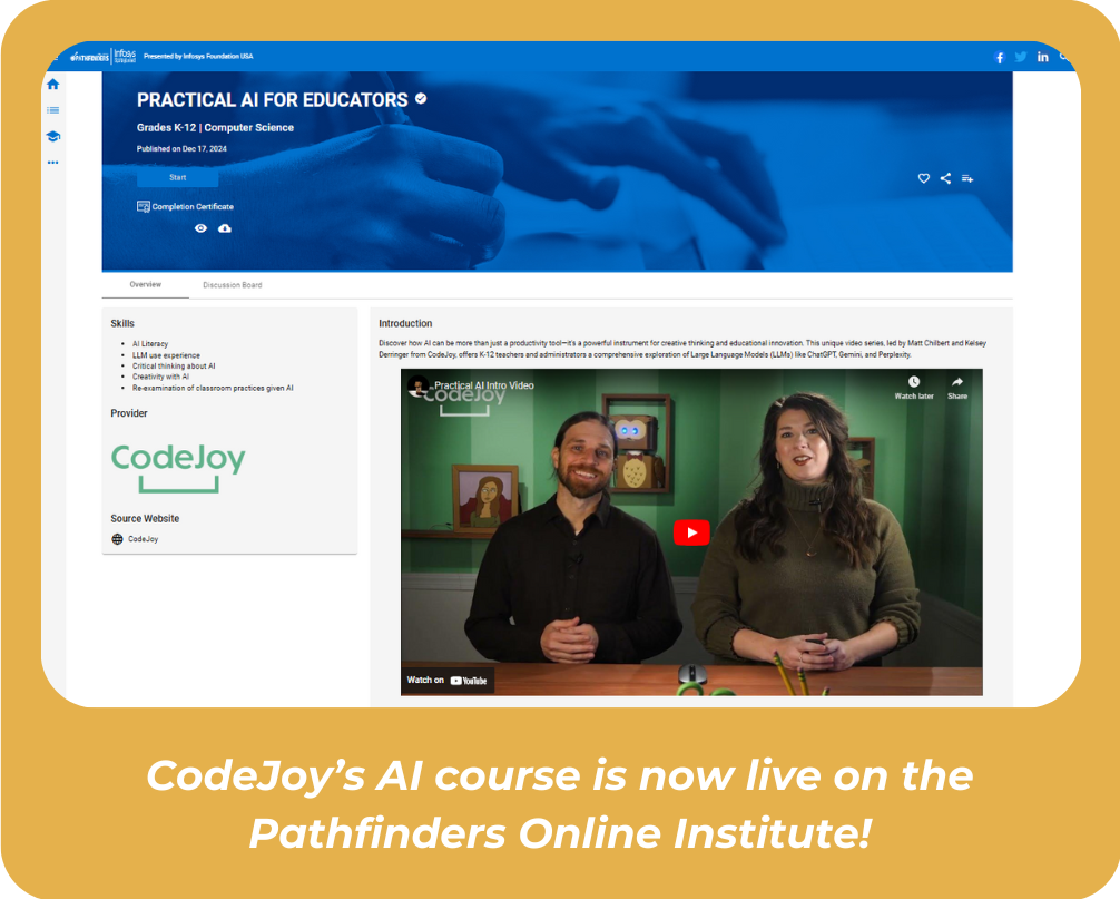 CodeJoy Announces New AI Video Course! | CodeJoy